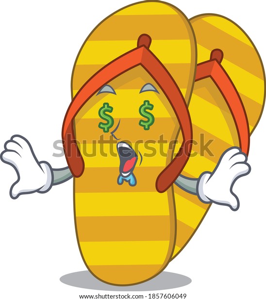 Wealthy Cartoon Character Concept Flip Flops Stock Vector (Royalty Free ...