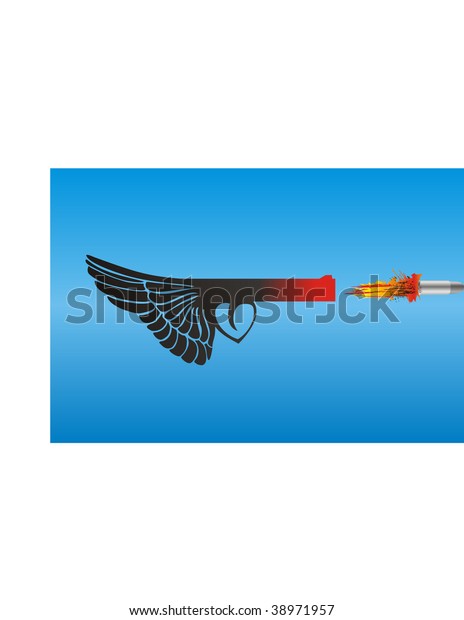 Weapon Angel Bullet Coming Out Gun Stock Vector (Royalty Free) 38971957 ...