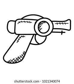 Weapon Doodle Icon Pistol Stock Vector (Royalty Free) 1021340074 ...
