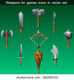 Weapons Games Icons Vector Set Vector Stock Vector (Royalty Free ...
