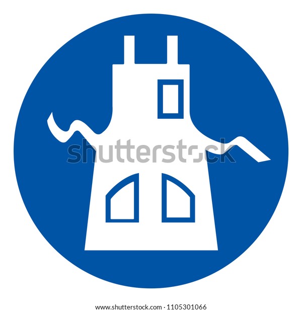 Wear Apron Symbol Vector Illustration Isolate Stock Vector (Royalty ...