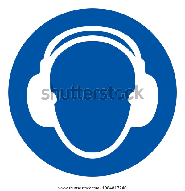 Wear Earmuff Signvector Illustration Isolate White Stock Vector ...