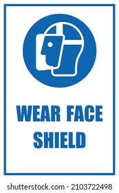 Wear Face Shield Sign Vector Design Stock Vector (Royalty Free ...