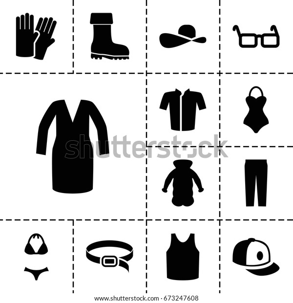 Wear Icon Set 13 Filled Wearicons Stock Vector (Royalty Free) 673247608 ...