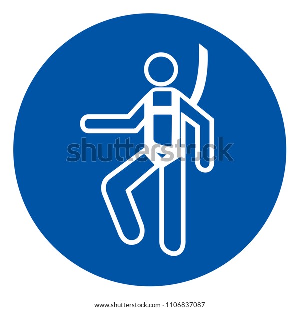 Wear Safety Harness Symbol Vector Illustration Stock Vector (Royalty ...