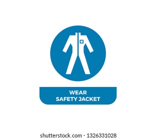 Wear Safety Jacket Logo Stock Vector (Royalty Free) 1326331028