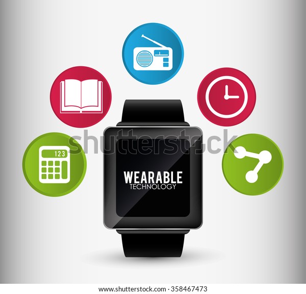 Wearable Technology Graphic Stock Vector (Royalty Free) 358467473