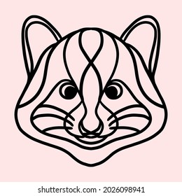 Weasel Line Art Abstrak Illustration Stock Vector (Royalty Free ...