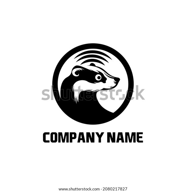 Weasel Logo Signal Illustration Design This Stock Vector (Royalty Free ...