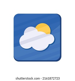 Weather Blue App Button Icon Stock Vector (Royalty Free) 2161872723 ...