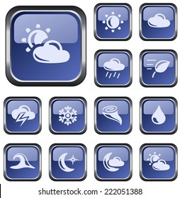 Vector Weather Buttons Stock Vector (Royalty Free) 35401048