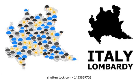 Climate Collage Vector Map Leningrad Region Stock Vector (Royalty Free ...