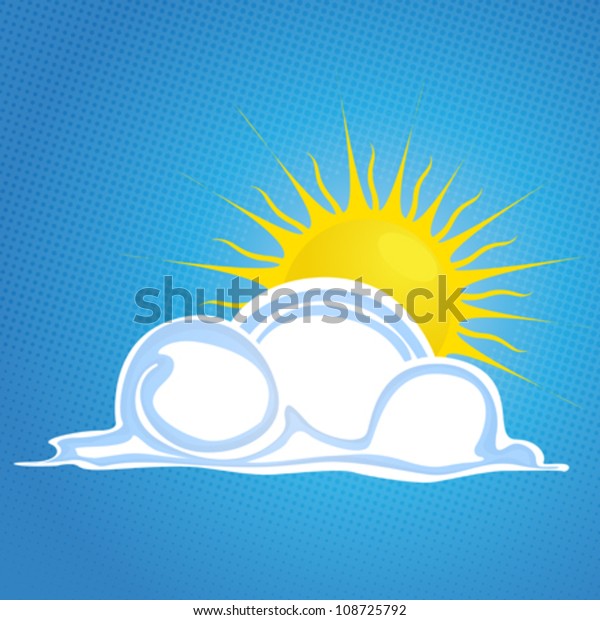 Weather Forecast Background Partly Rain Day Stock Vector (Royalty Free ...