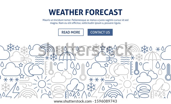 Weather Forecast Banner Design Vector Illustration Stock Vector ...