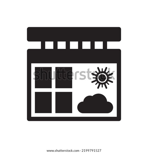 Weather Forecast Calendar Icon Stock Vector (Royalty Free) 2199791527 ...