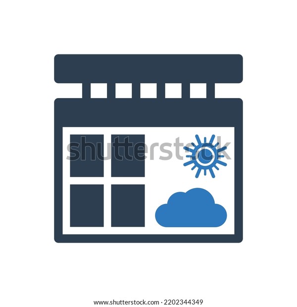 Weather Forecast Calendar Icon Stock Vector (Royalty Free) 2202344349 ...