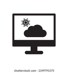Weather Forecast Icon Computer Sign Symbol Stock Vector (Royalty Free ...