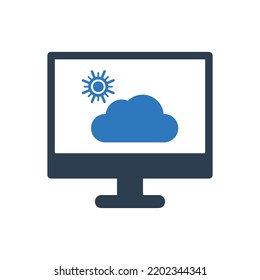 Weather Forecast Icon Computer Sign Symbol Stock Vector (Royalty Free ...