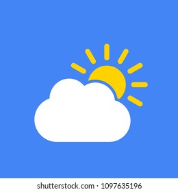 Weather Forecast Sun Clouds Icon Stock Vector (Royalty Free) 1097635196 ...