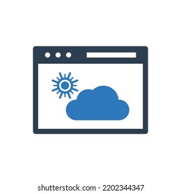 Weather Forecast Website Icon Stock Vector (Royalty Free) 2202344347 ...