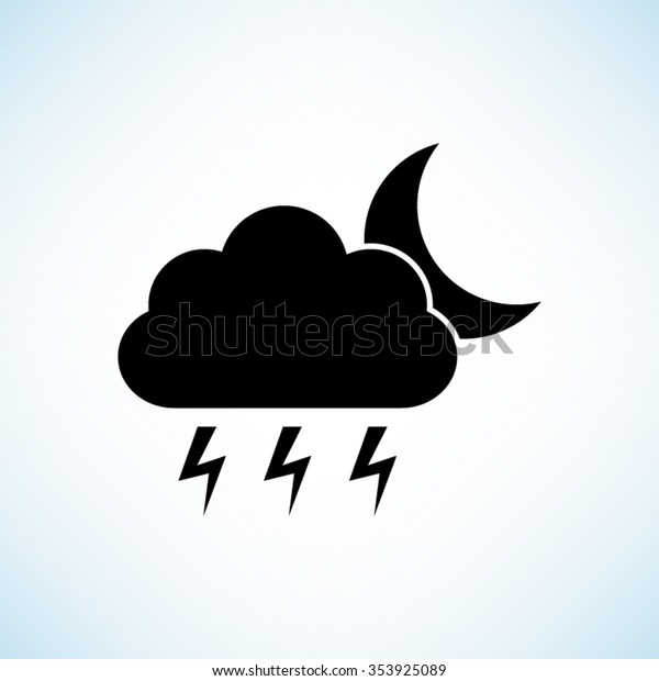 Weather Icon Black Vector Icon Stock Vector (Royalty Free) 353925089 ...