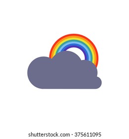 Weather Icon Rainbow Vector Illustration Stock Vector (Royalty Free ...