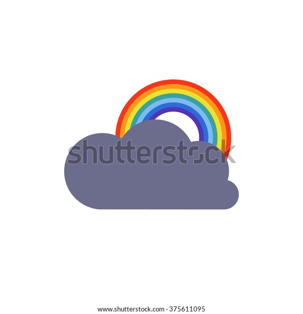 Weather Icon Rainbow Vector Illustration Stock Vector (Royalty Free ...