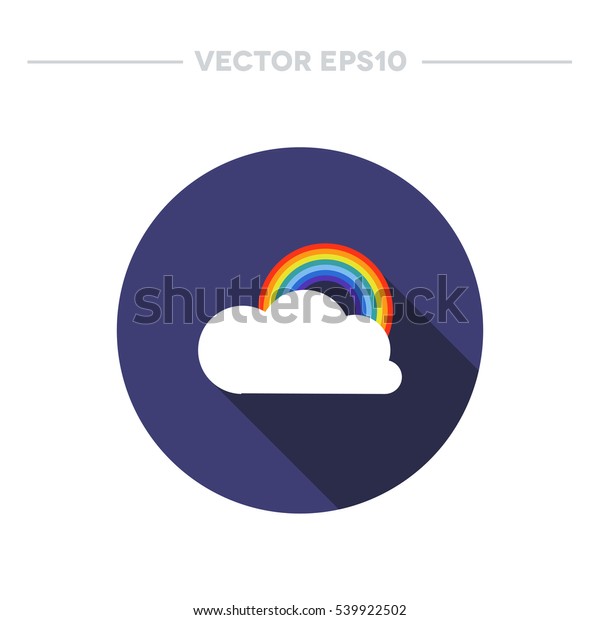 Weather Icon Rainbow Vector Illustration Stock Vector (Royalty Free ...