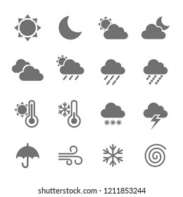 Weather Icon Set Stock Vector (Royalty Free) 1211848468 | Shutterstock