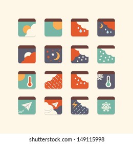 Weather Icon Set Stock Vector (Royalty Free) 149115998 | Shutterstock
