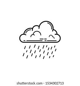 Weather Icon Small Rain Icon Vector Stock Vector (Royalty Free ...