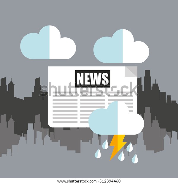 Weather Report Newspaper Vector Illustration Design Stock Vector ...