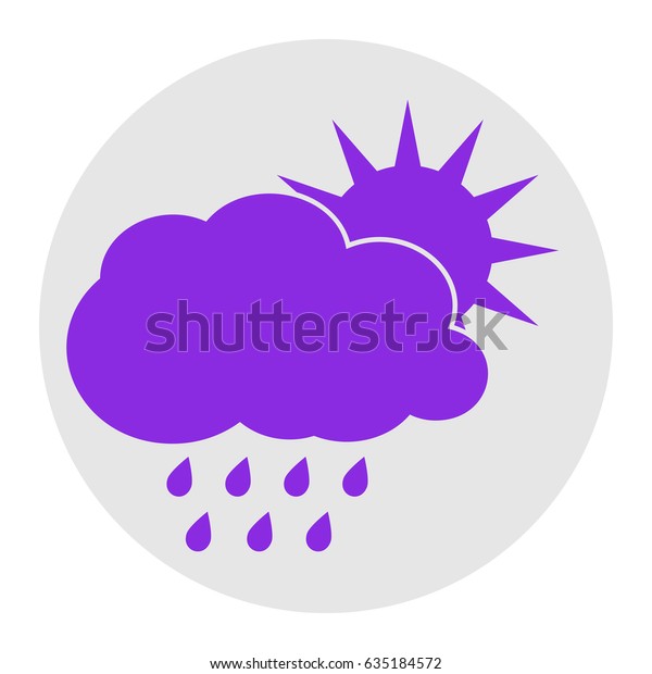 Weather Sign Illustration Vector Violet Flat Stock Vector (Royalty Free ...