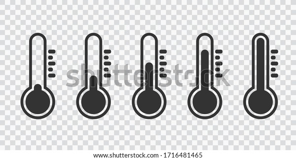 Weather Sign Temperature Icon Set Temperature Stock Vector (Royalty ...