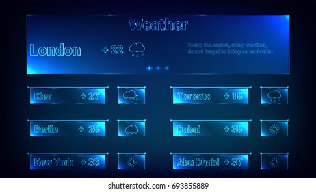 Weather Web Page Stock Vector (Royalty Free) 693855889 | Shutterstock