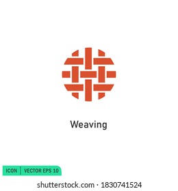 Weaving Icon Illustration Simple Design Element Stock Vector (Royalty ...