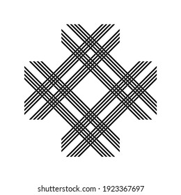 Weaving Line Motif Pattern Contemporary Decoration Stock Vector ...