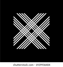 Weaving Line Motif Pattern Contemporary Decoration Stock Vector ...