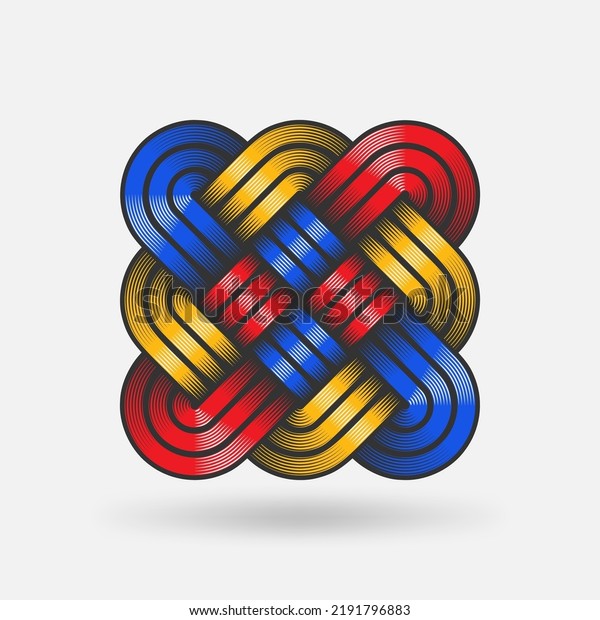 Weaving Symbol Abstract Knot Icon Vector Stock Vector (Royalty Free ...