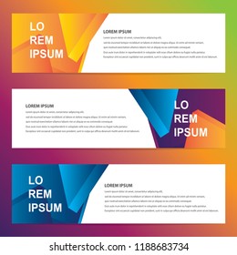 Web Banners 3d Geometric Design Stock Vector (Royalty Free) 1188683734 ...