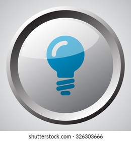 Blue Light Bulb Icon On White 스톡 일러스트 528753943 | Shutterstock
