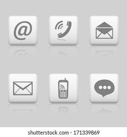 Web Buttons Contact Icons Stock Vector (Royalty Free) 171339869 ...