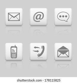 Web Buttons Contact Icons Stock Vector (Royalty Free) 178115825 ...