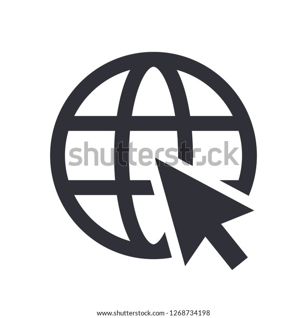 Web Click Icon Stock Vector (Royalty Free) 1268734198