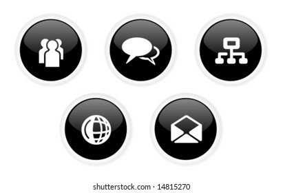 Web Communication Icons Stock Vector (Royalty Free) 14815270 | Shutterstock