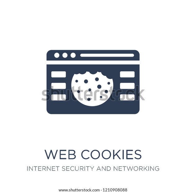 Web Cookies Icon Trendy Flat Vector Stock Vector (Royalty Free) 1210908088