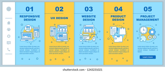 Web Design Onboarding Mobile Webpages Vector Stock Vector (Royalty Free ...