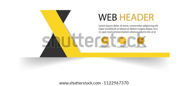 Web Header Cross Yellow Black Background Stock Vector (Royalty Free ...