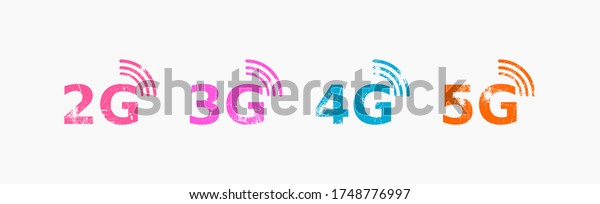 Web Icons 2g 3g 4g 5g Stock Vector (Royalty Free) 1748776997
