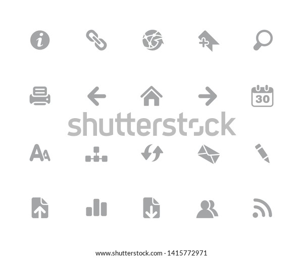 Web Icons 32 Pixels Icons White 스톡 벡터(로열티 프리) 1415772971